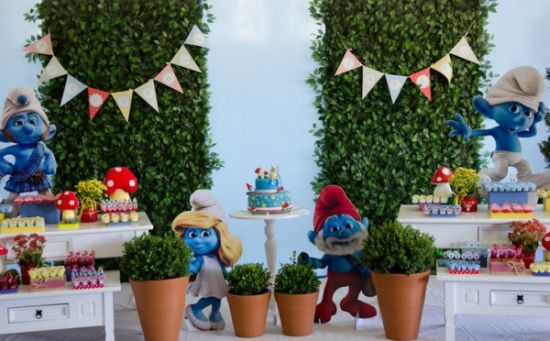 Decoração Festa Infantil Tema Smurfs