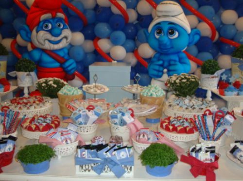 Decoração Festa Infantil Tema Smurfs