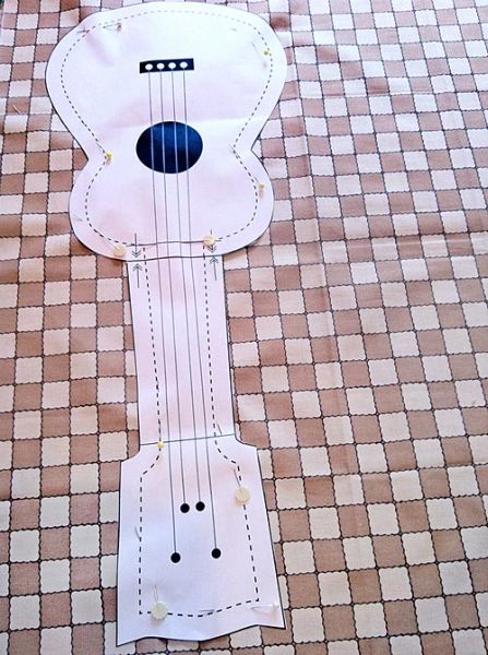 Violão de Tecido Passo a Passo com Molde