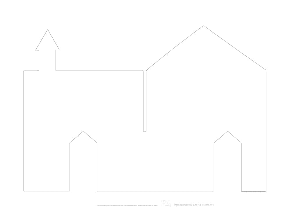 Molde de Castelo de Papelão para Brincadeira Infantil