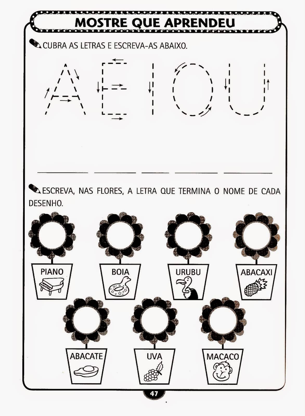 Espaço Infantil – Opções de Atividades Infantil Alfabetização para ...