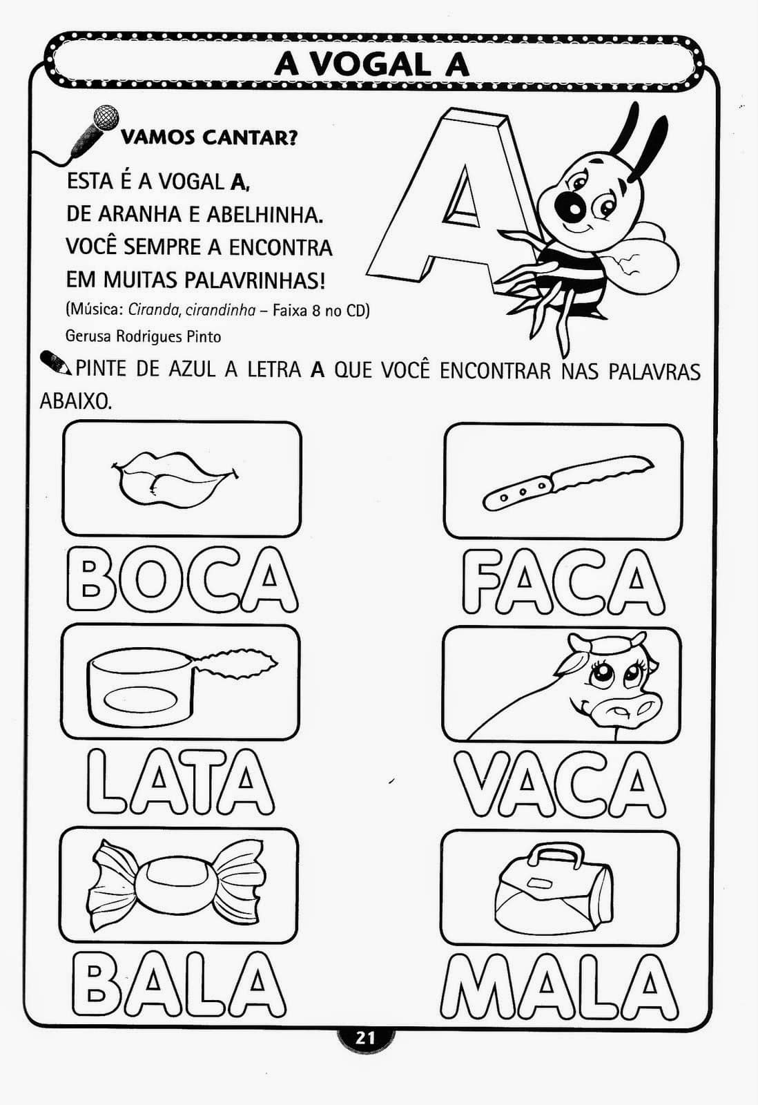 Atividades Infantil Alfabetização para Imprimir