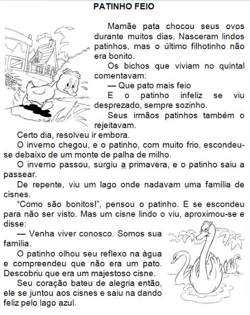 História Infantil Pequena: contos para ler e imprimir