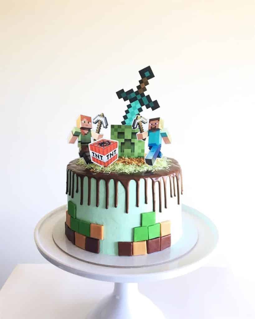 Bolo do Minecraft: + 40 fotos e dicas para festa infantil