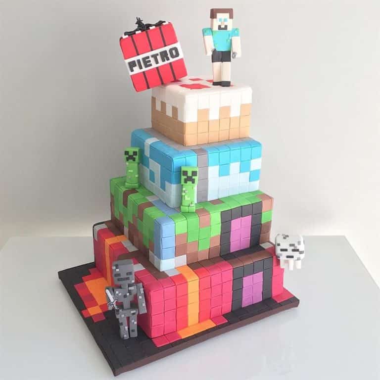 Bolo do Minecraft: + 40 fotos e dicas para festa infantil