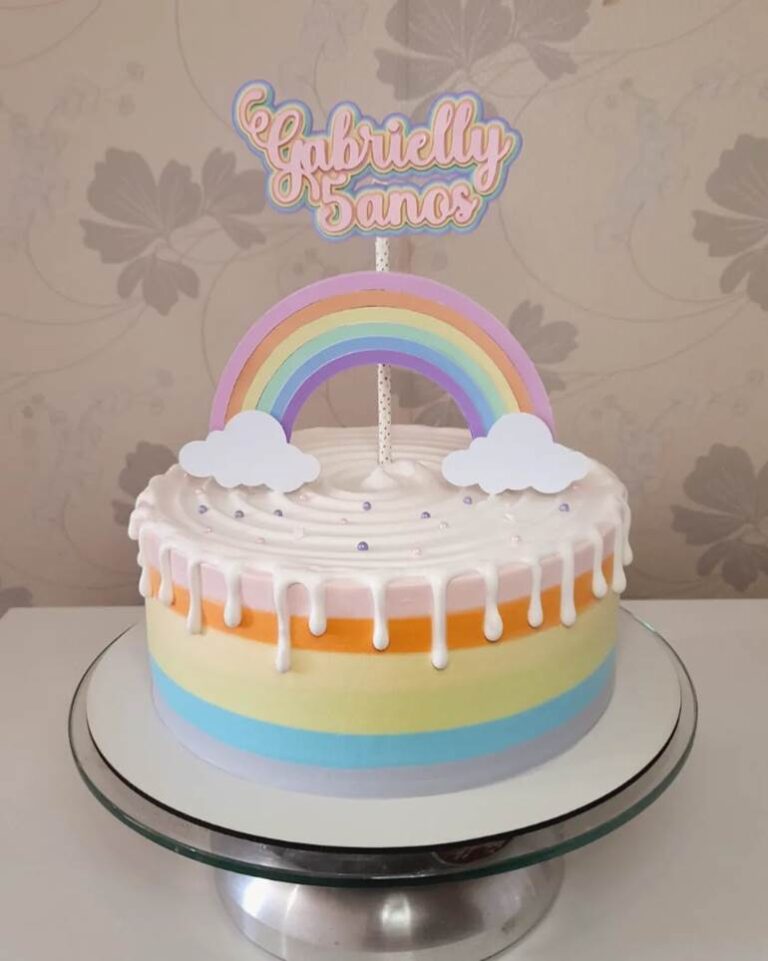 Bolo Arco-íris: 45 modelos simples e criativos para aniversário