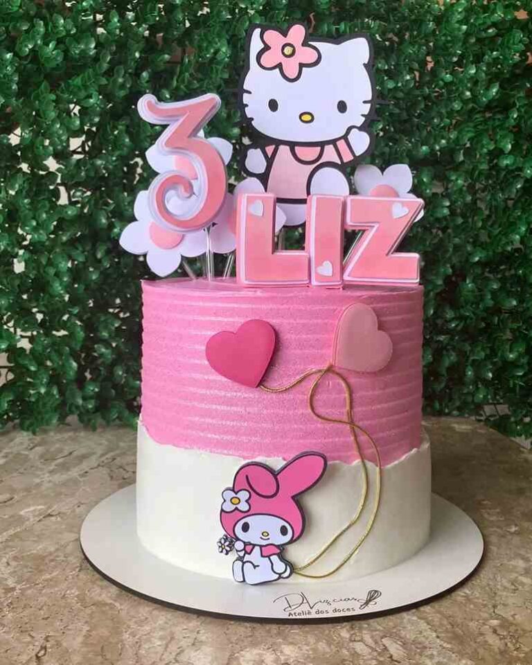 Bolo da Hello Kitty: 50 ideias simples e encantadoras