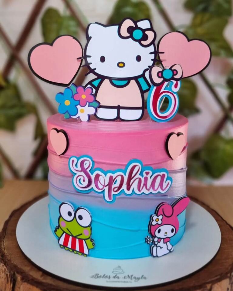 Bolo da Hello Kitty: 50 ideias simples e encantadoras